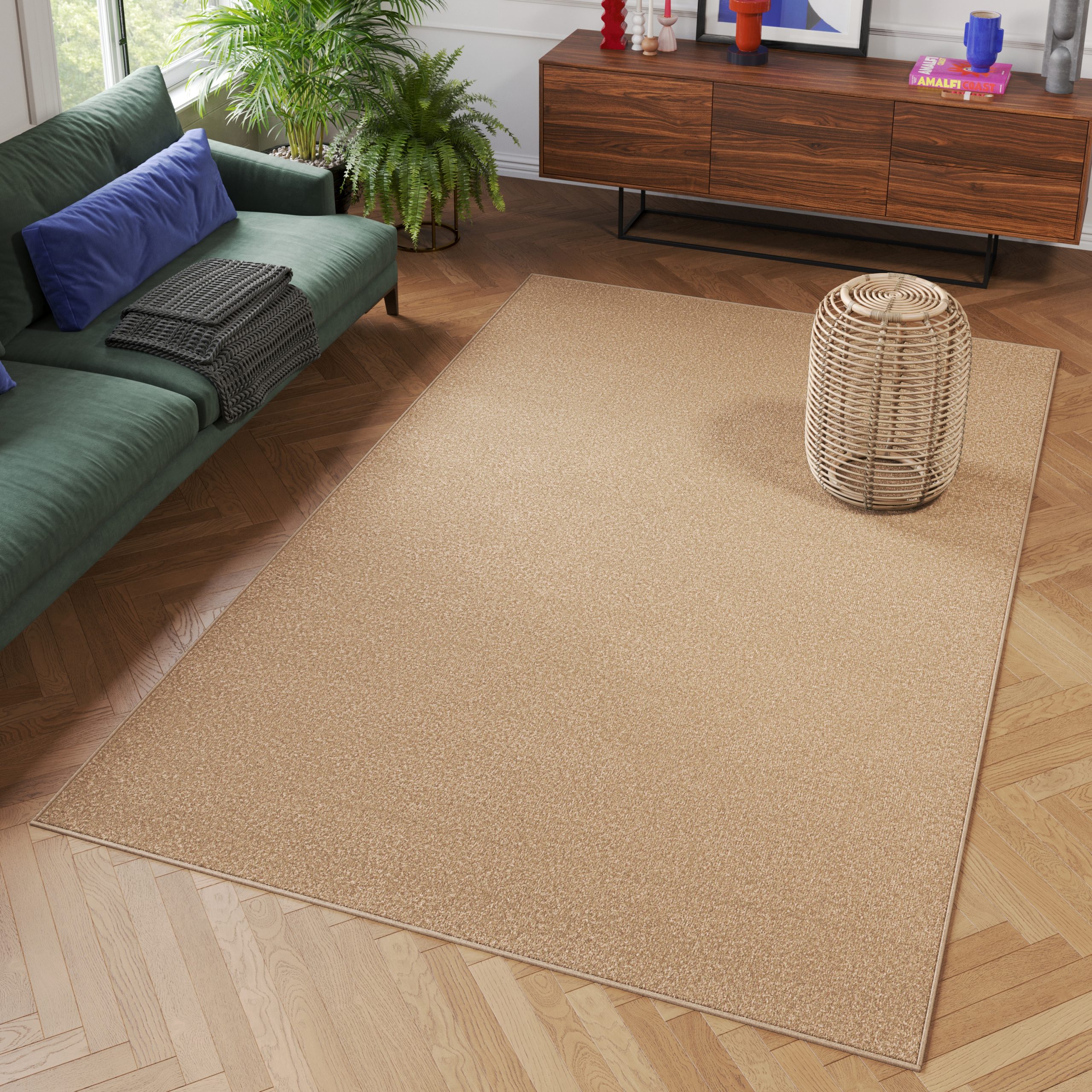 Area Rug Mono Indoor Outdoor Beige - Tapiso