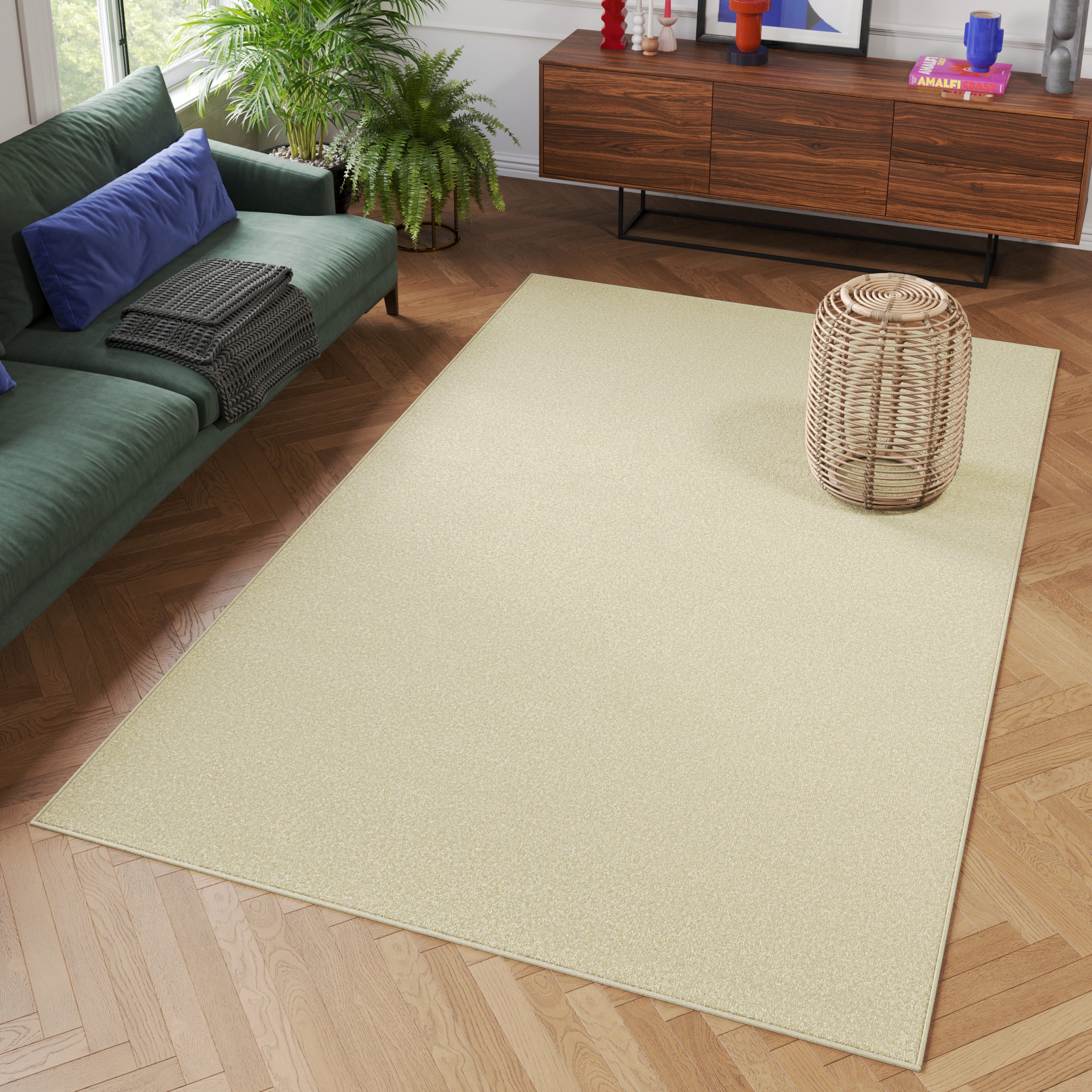 Area Rug Mono Indoor Outdoor Cream - Tapiso