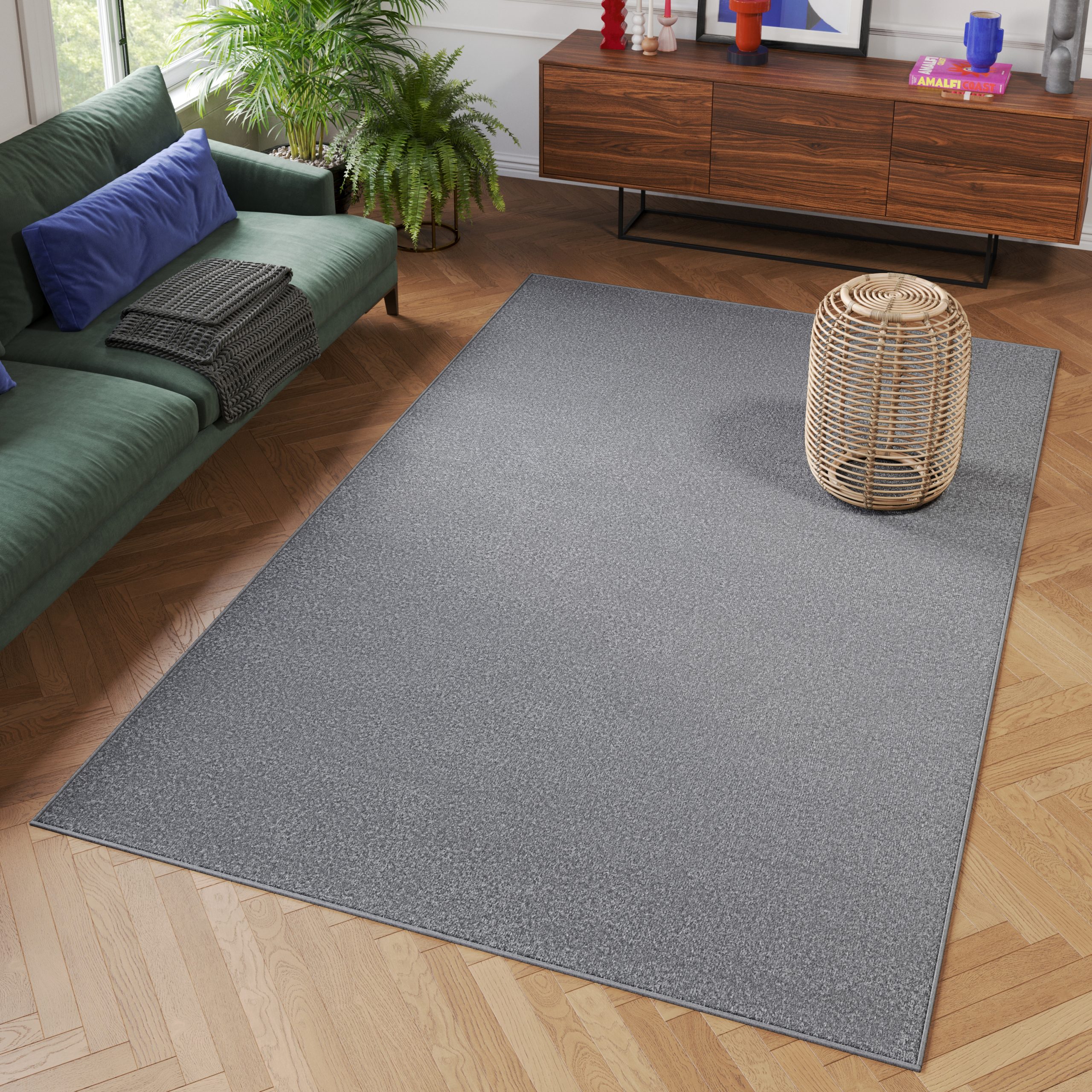 Area Rug Mono Indoor Outdoor Light Grey - Tapiso